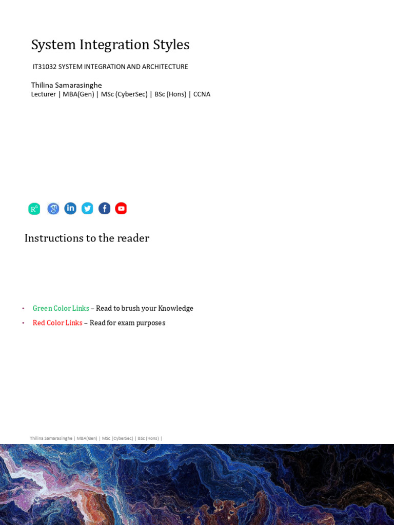 Lesson 05 - System Integration Styles I | PDF | Databases | Computer File