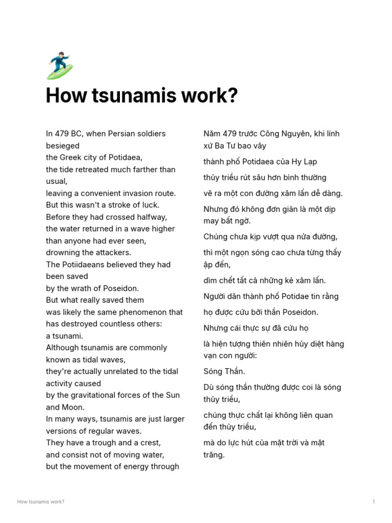 How Tsunamis Work | PDF