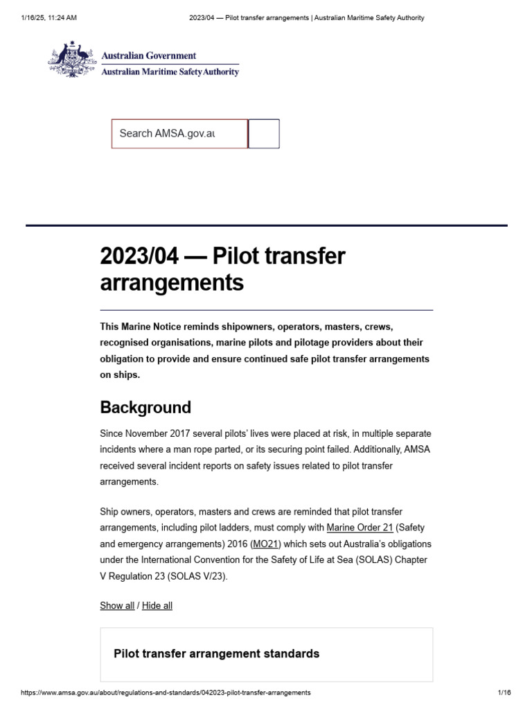 2023_04 — Pilot transfer arrangements _ Australian Maritime Safety ...