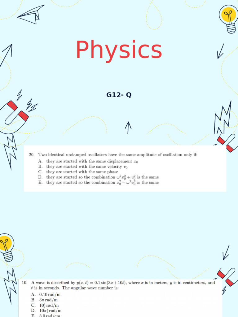 G12 Physics Inventory Guide | PDF