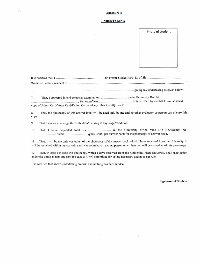 Proforma For Rechecking Photo | PDF