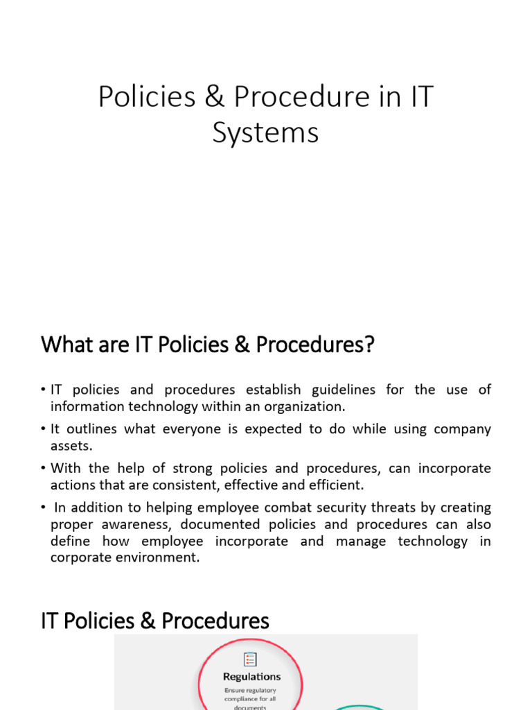 Policies Govering IT Systems | PDF | Computer Security | Security