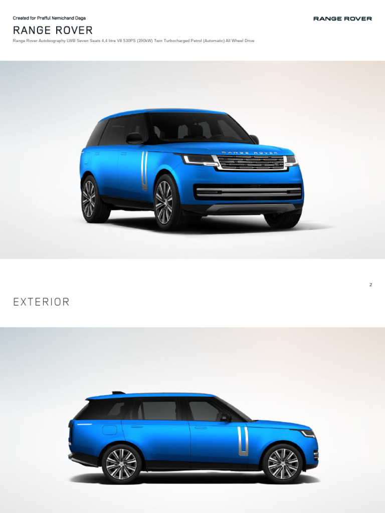 Range Rover Autobiography LWB Features | PDF | Trunk (Car) | Anti Lock ...