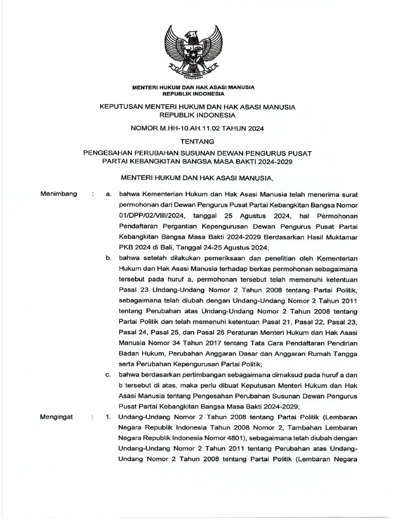 SK DPP PKB 2024 - 2029 | PDF