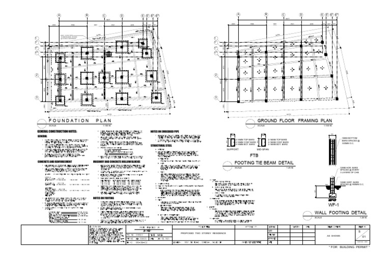 Baguio-Blueprint - Structural - Final-Page-01 | PDF | Architectural Elements | Building Technology