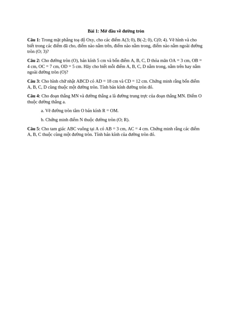 BTVN Đư NG Tròn | PDF