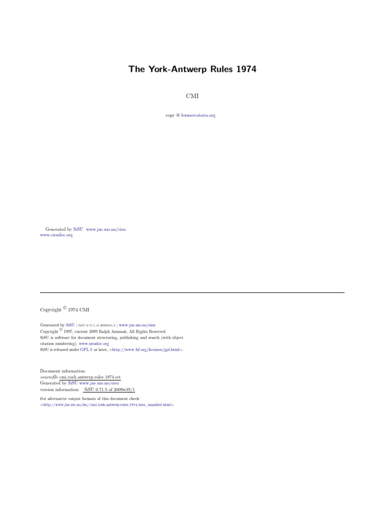 The York-Antwerp Rules 1974 | PDF | Ships | Expense