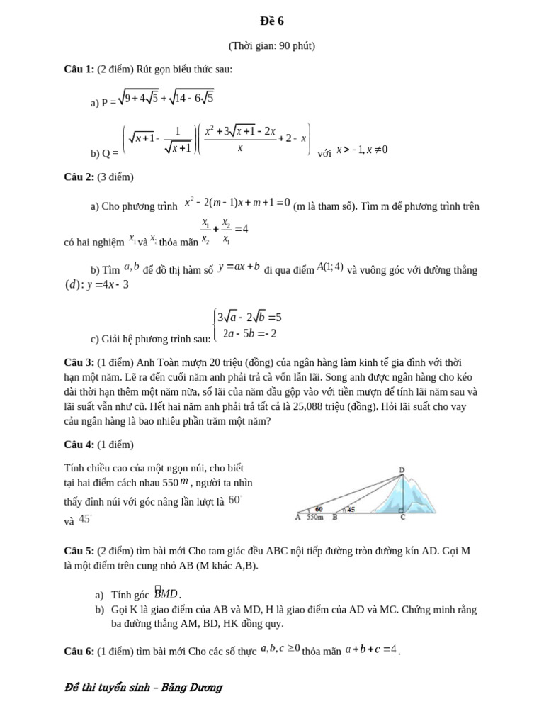 đề8(2 câu cuối chưa xong) | PDF