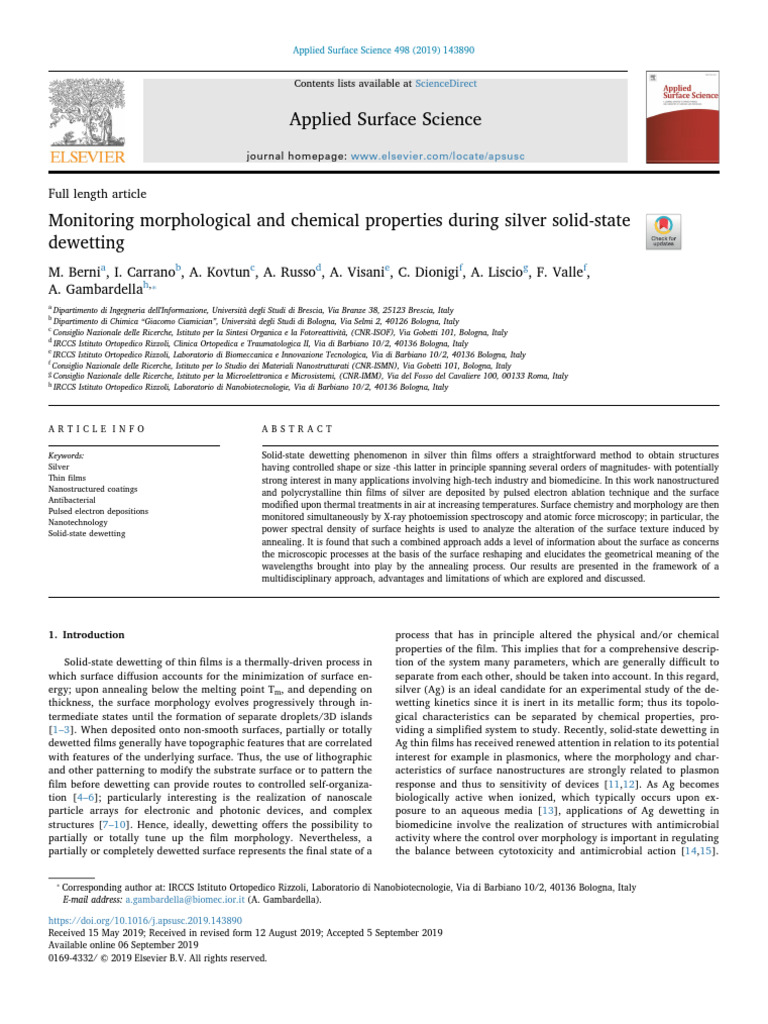 Monitoring Morphological and Chemical Properties During Silver Solid ...