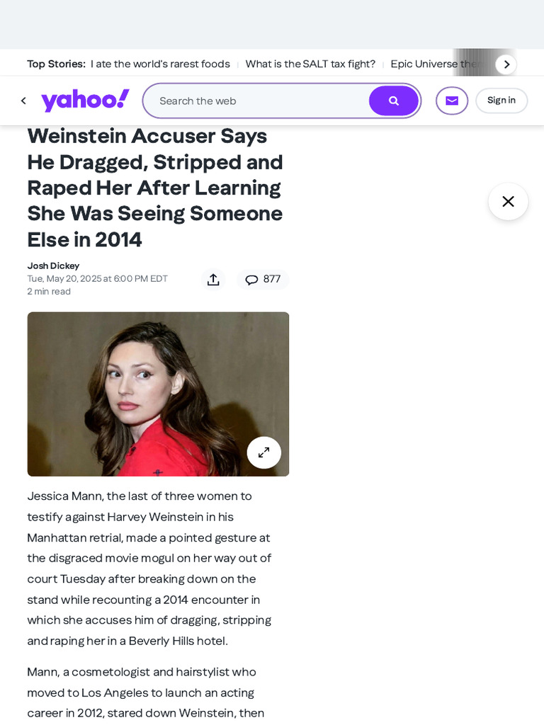 Weinstein Accuser Says He Dragged, Stripped and Ra | PDF | Crimes ...