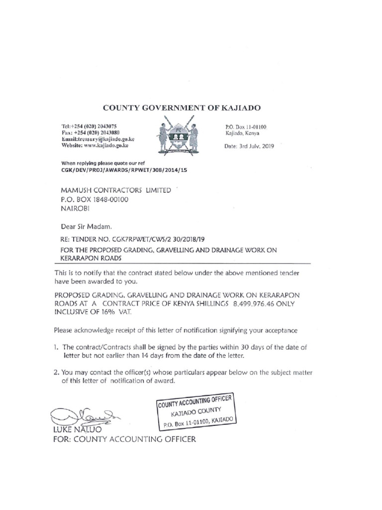 Kajiado, Kenya: County Government of Kajiado | PDF