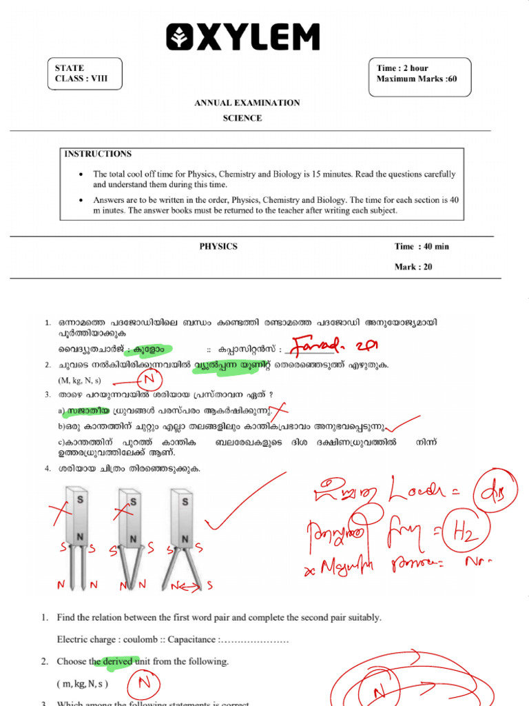 Class 8 Basic Science _ Morning Booster _ Xylem Class 8 | PDF