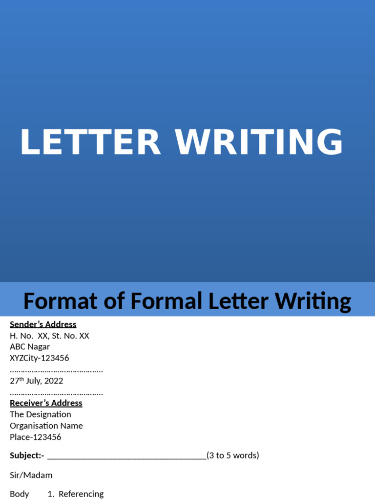 Letter Writing | PDF