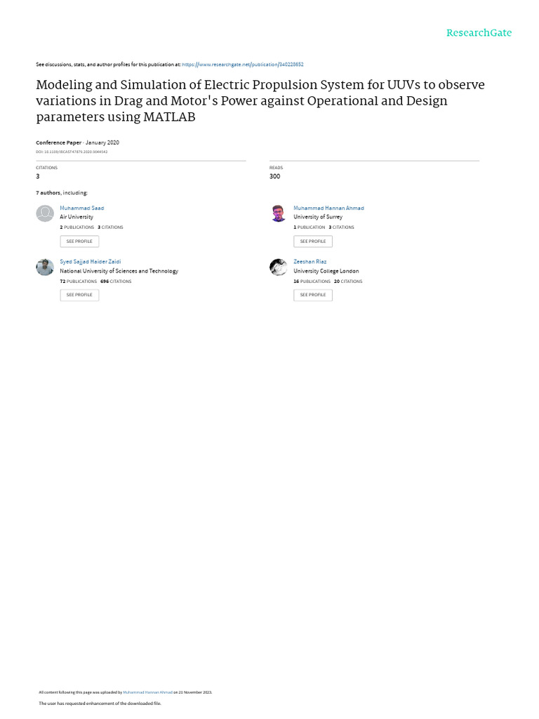 17th-IBCAST-2020 Paper 108 | PDF | Power (Physics) | Electric Motor