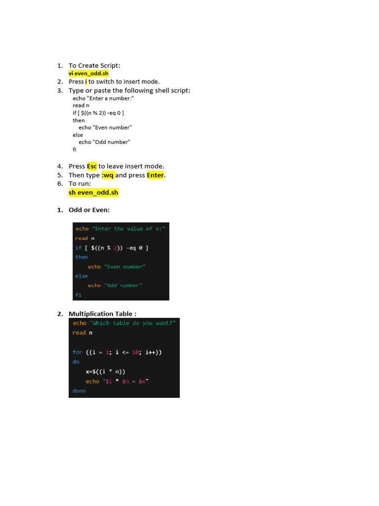 Shell Programs in Putty | PDF