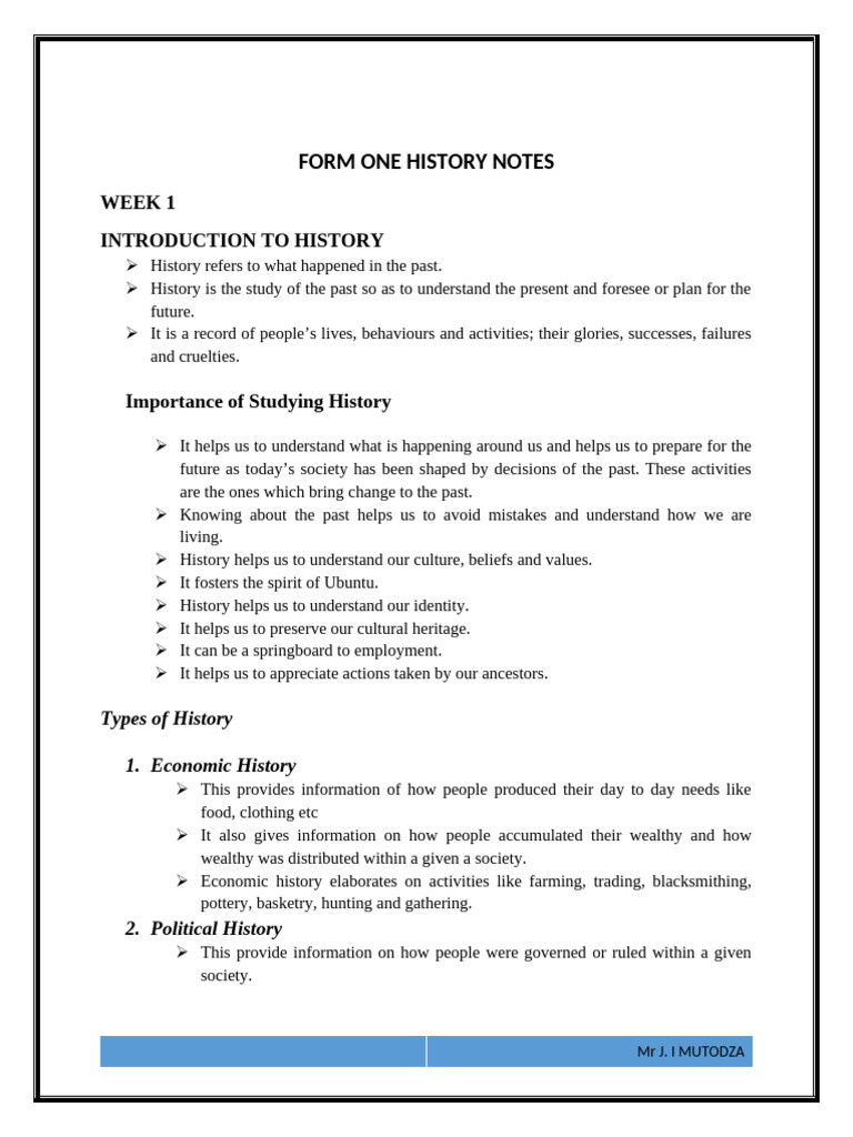 Introduction to History and Its Importance | PDF | Ancient Egypt | Homo