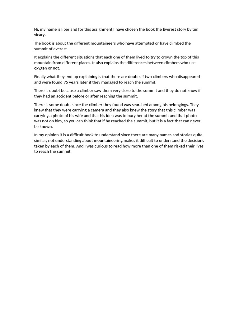 Everest Stories: Climbers' Journeys | PDF