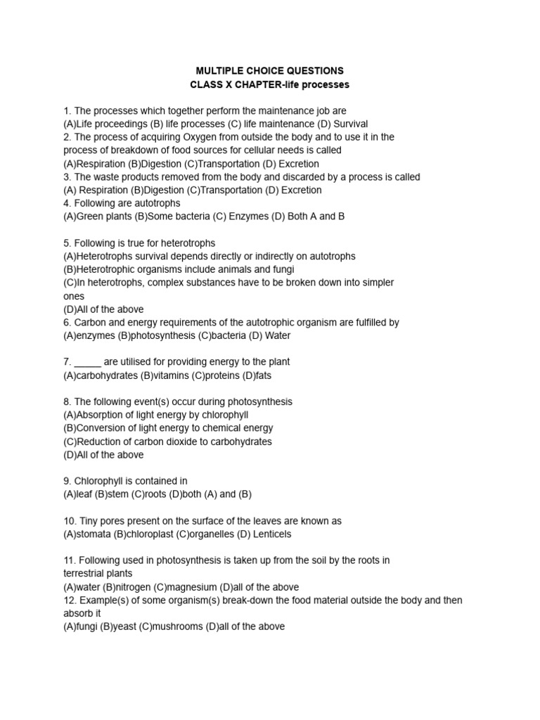 Life Processes 11th April Assignment | PDF | Cellular Respiration | Biology