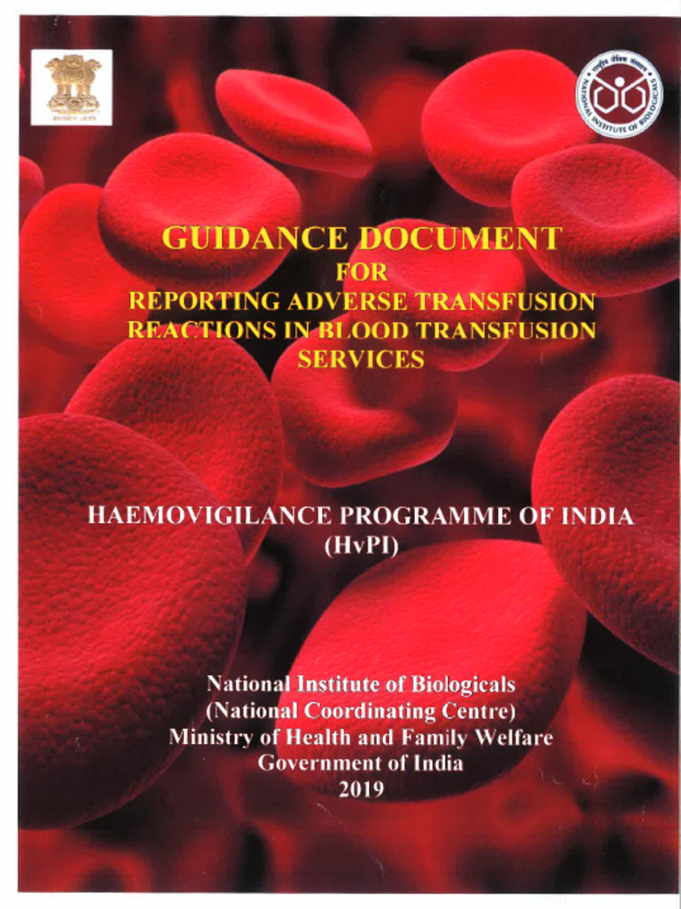 Hemovigilance Guidance | PDF