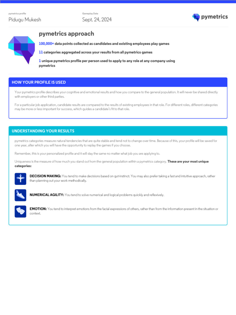 Factor Trait Report - Pidugu Mukesh | PDF | Decision Making | Risk