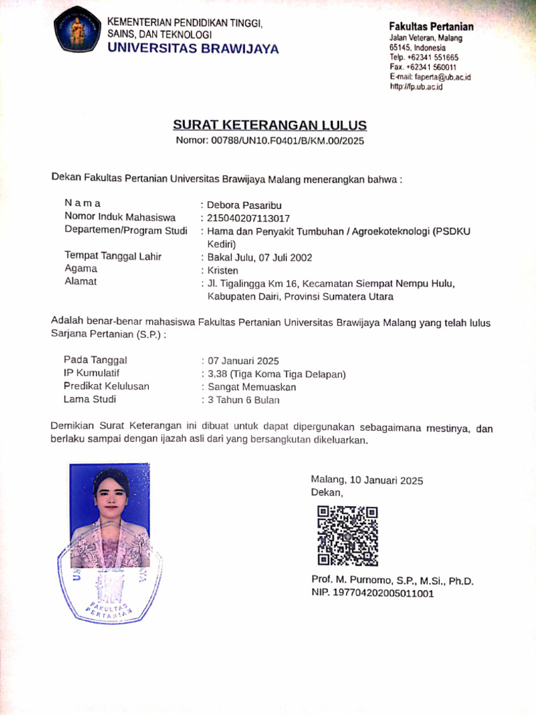 Surat Keterangan Lulus | PDF