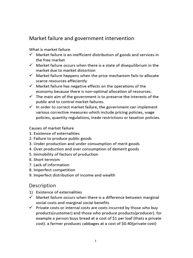 Topic 18-Market Failure and Government Intervention-3 | PDF ...