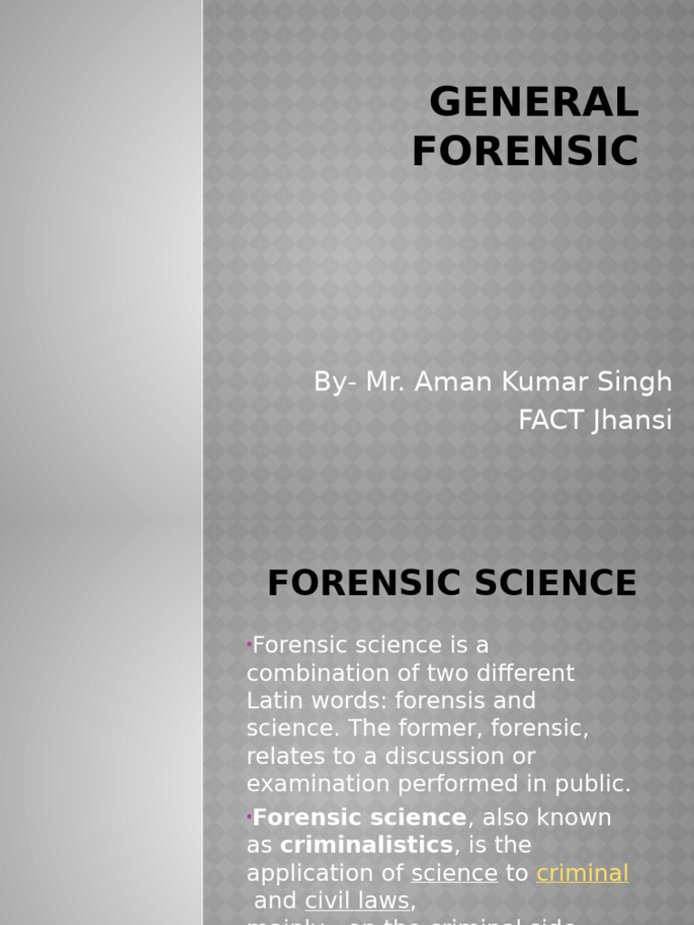 Forensic science | PDF