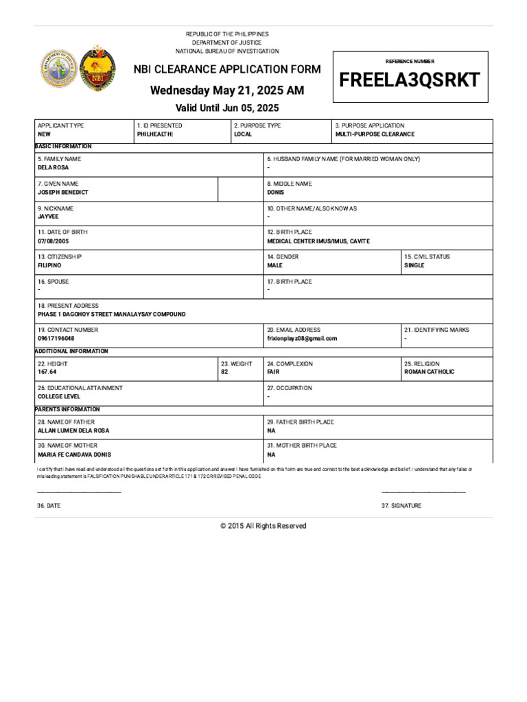 Nbi Clearance | PDF | Justice | Crime & Violence