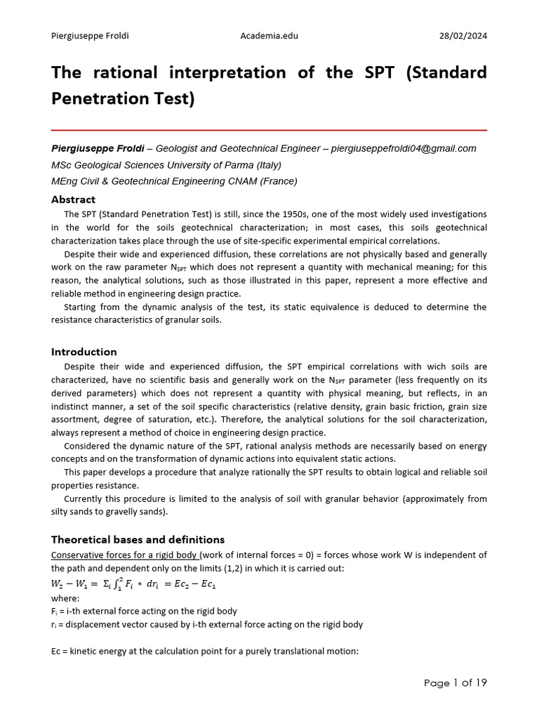 The Rational Interpretation of The SPT S | PDF | Force | Applied And ...