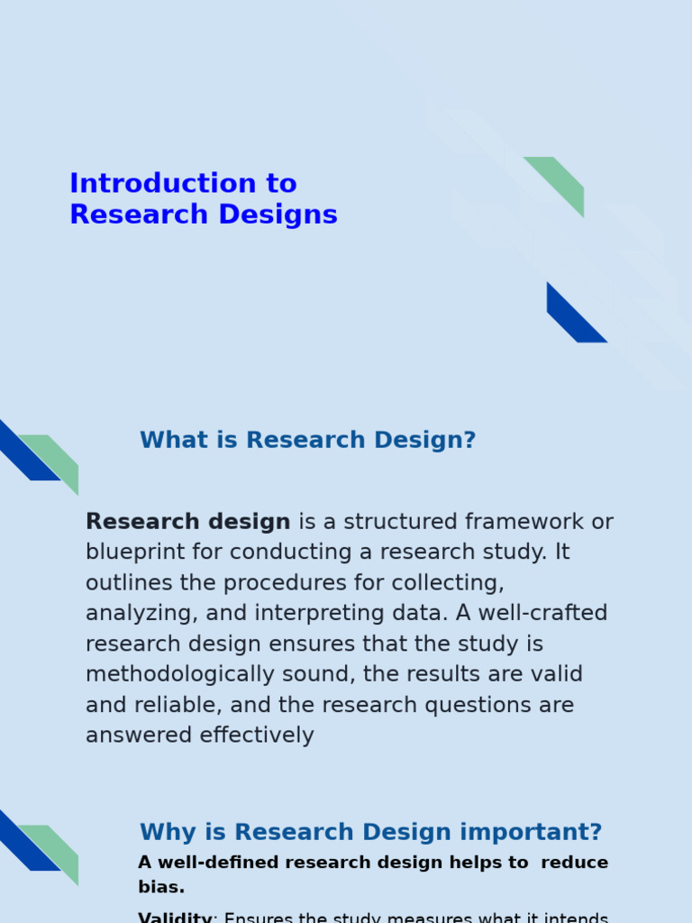 Introduction To Research Designs | PDF | Methodology | Bias