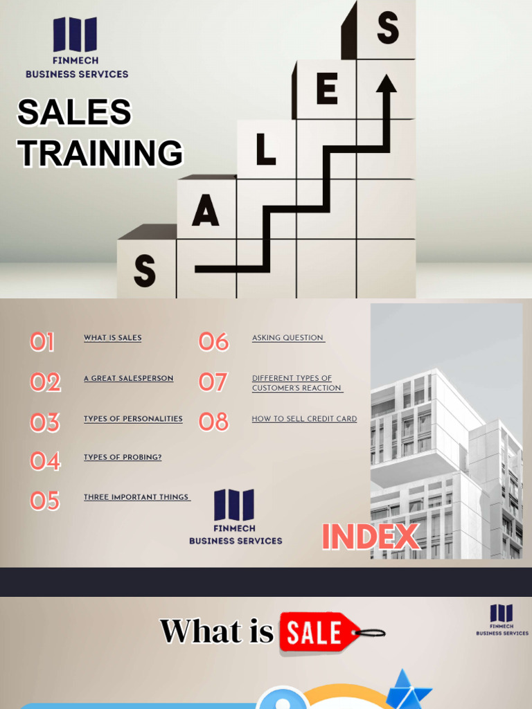 Comprehensive Sales Training Guide | PDF | Sales | Credit Card