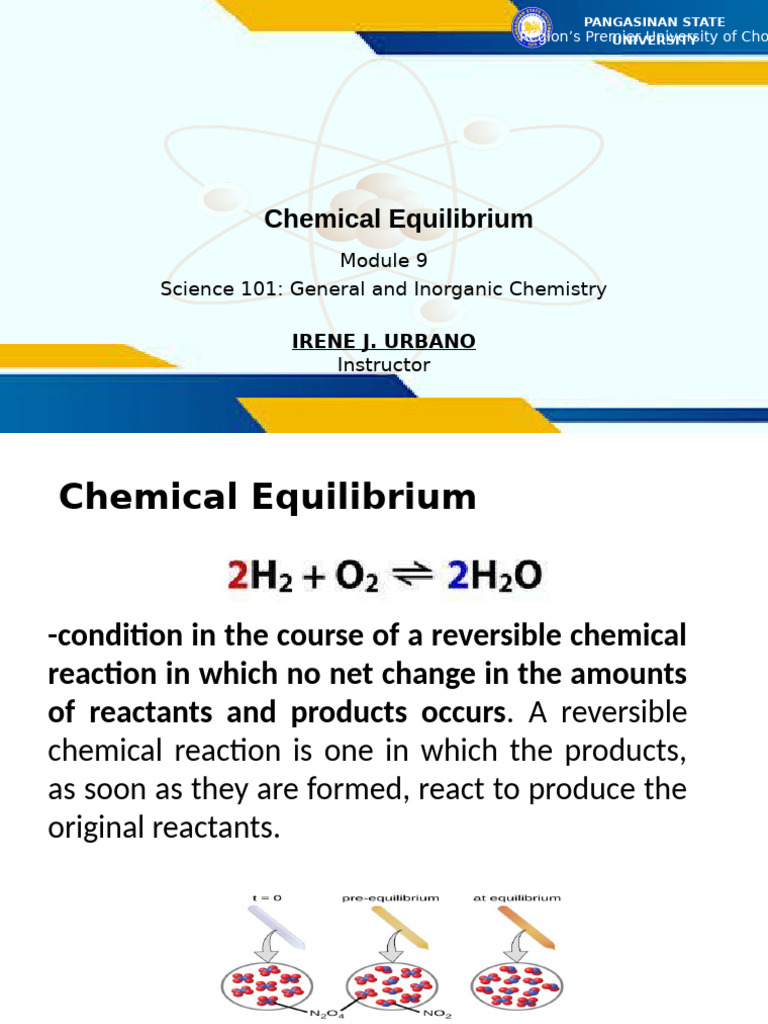 Chemical Equilibrium | PDF