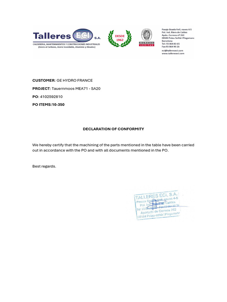 COC Document | PDF