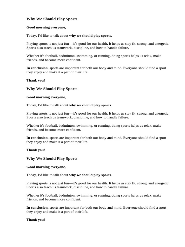 Play Sports | PDF
