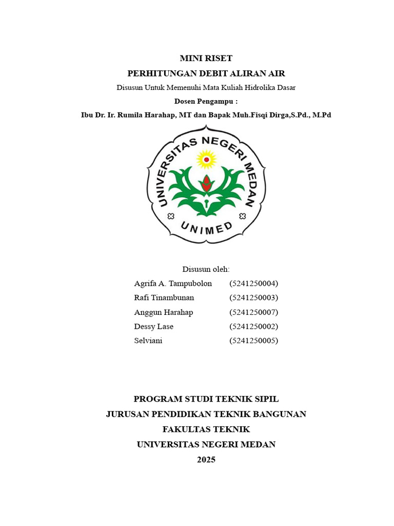 Mini Riset Perhitungan Debit Aliran Air Kelompok 1 | PDF