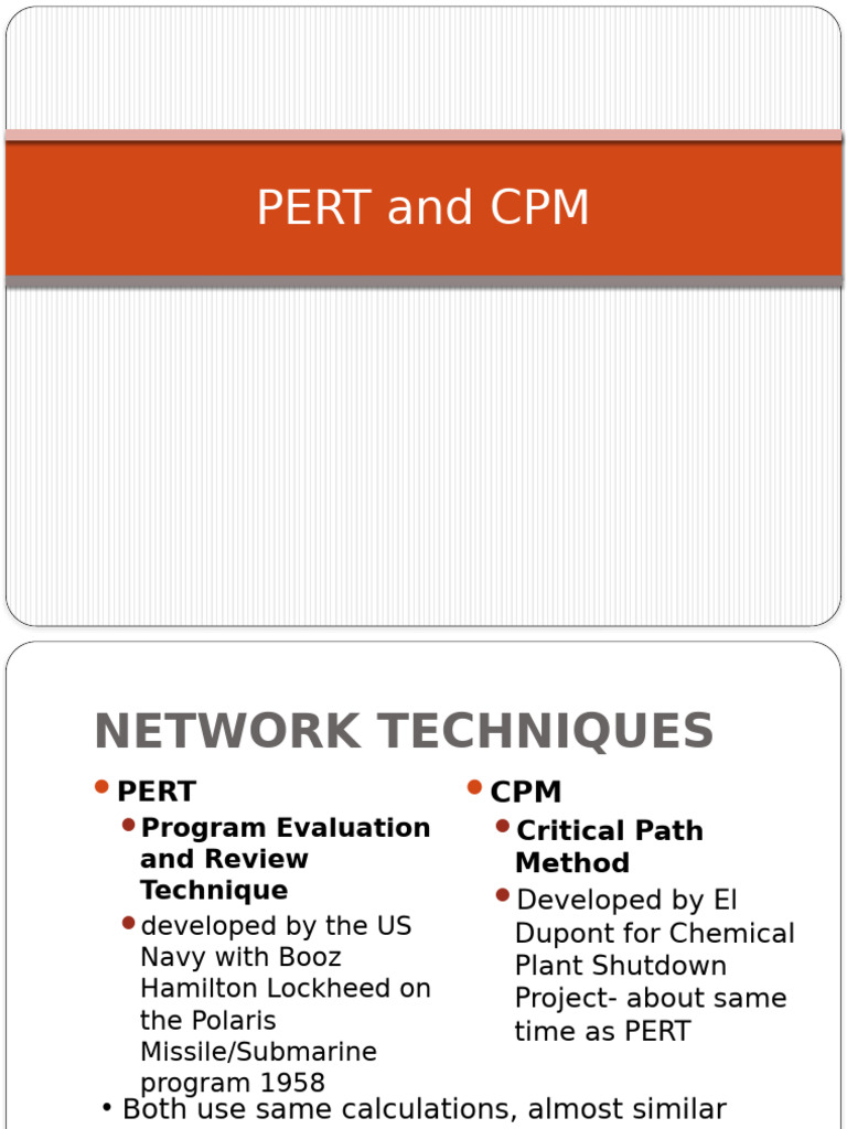 Module 5 - PERT and CPM | PDF
