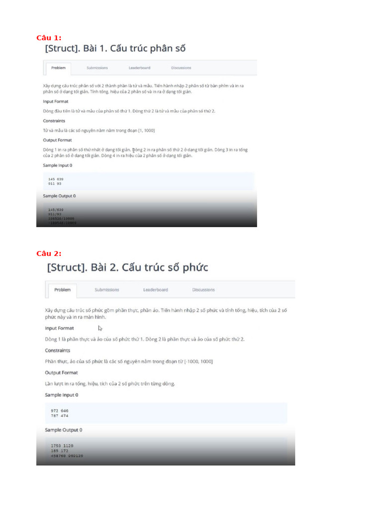 15 Bai Tap Struct | PDF