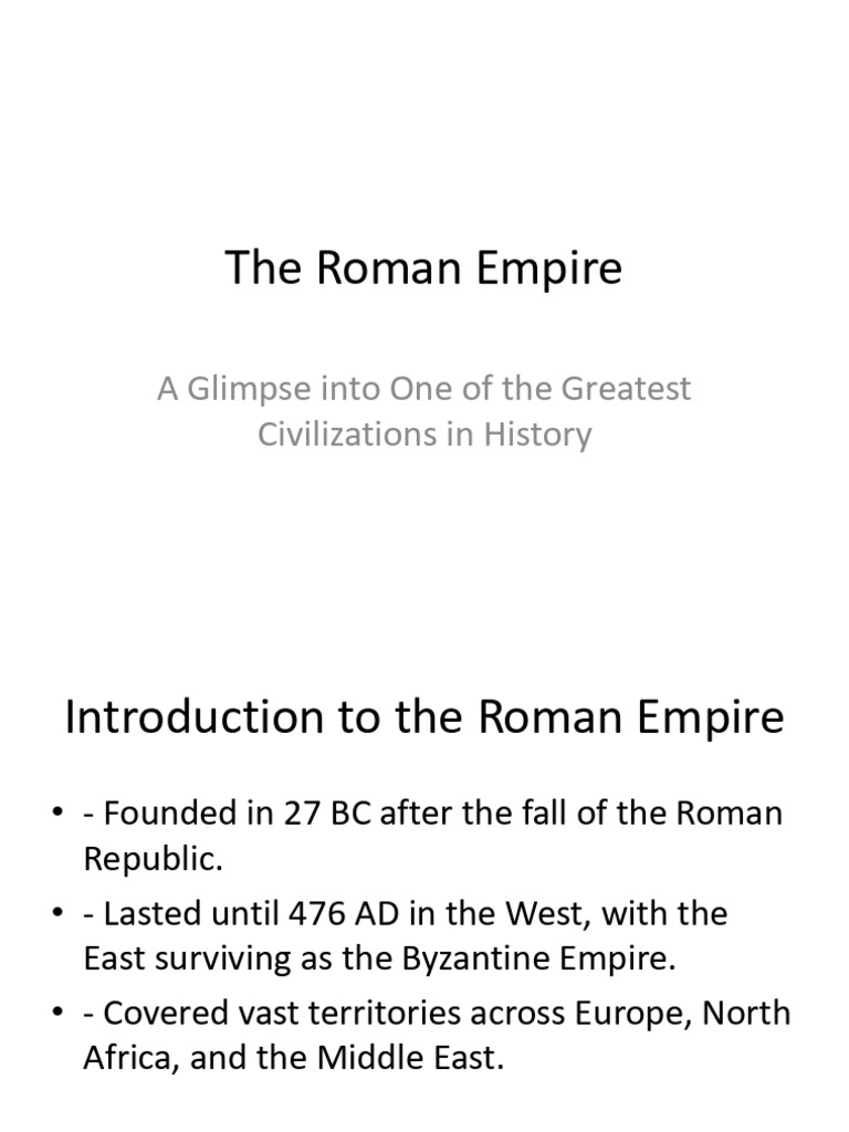 Roman Empire Presentation | PDF