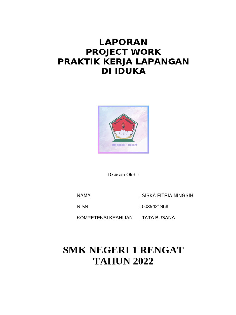 Laporan Project Work PKL 2021-1 | PDF