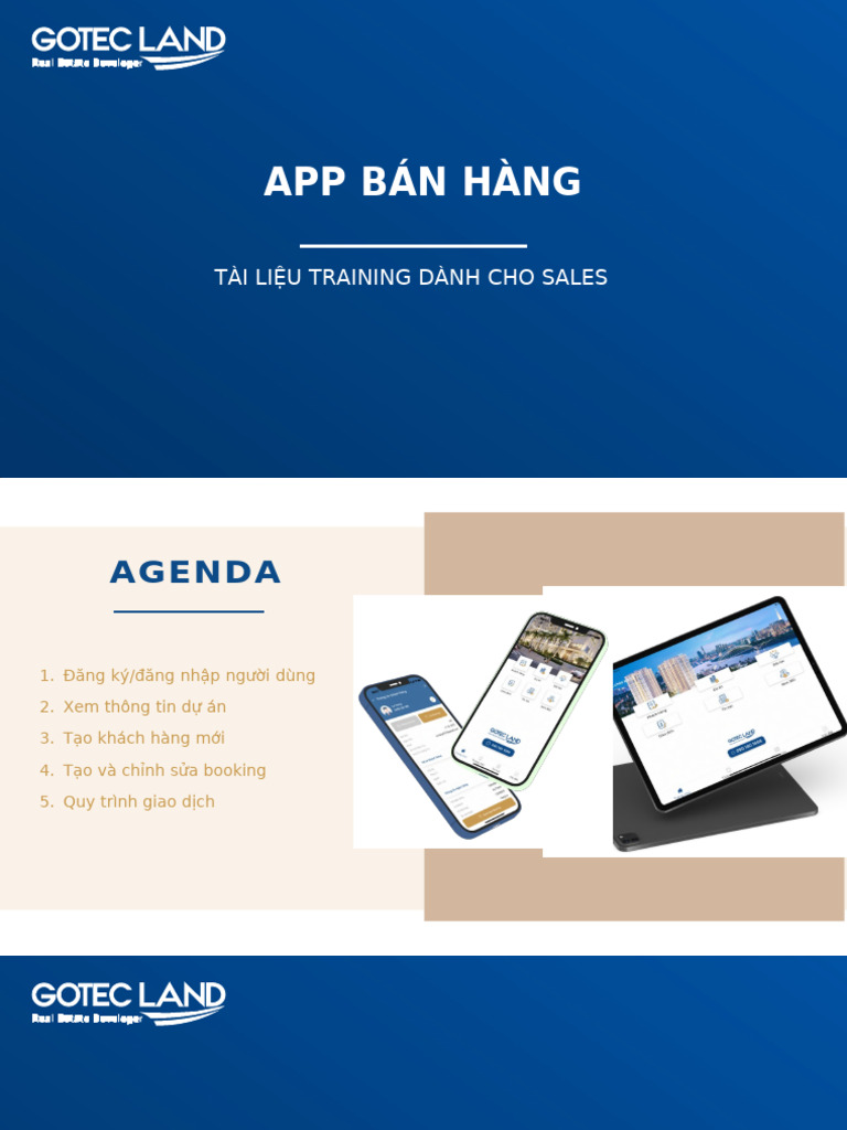Gotec Land_Tai Lieu Training Apps Ban Hang Cho Sales | PDF