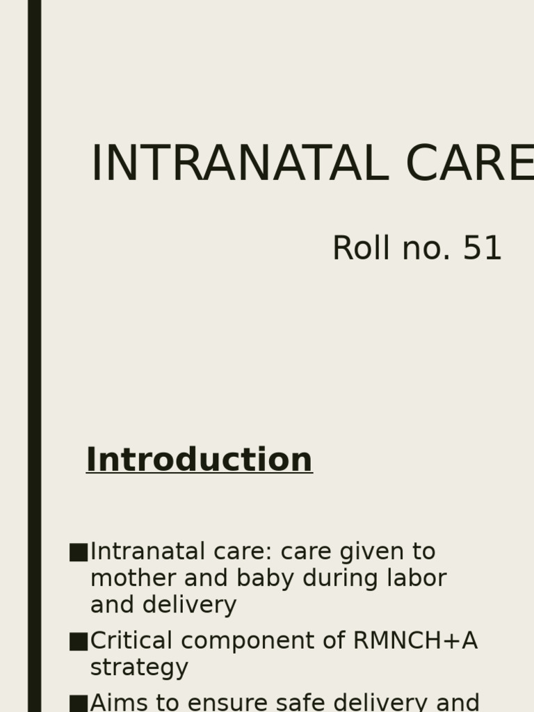Intranatal Care Park Reference | PDF | Childbirth | Health Sciences