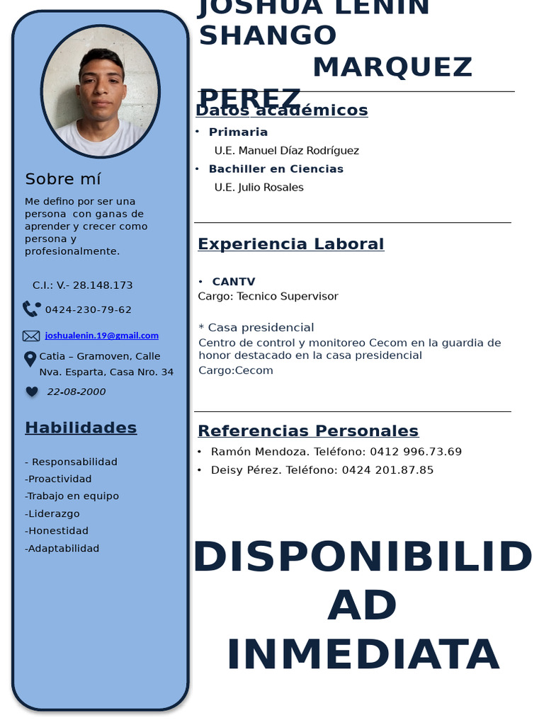 CV Joshua Marquez 2 | PDF