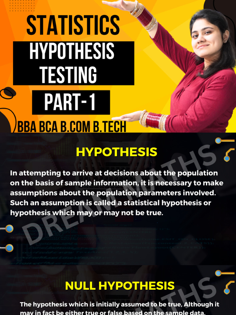Hypothesis Testing Part 1 Pdf Statistical Significance Hypothesis