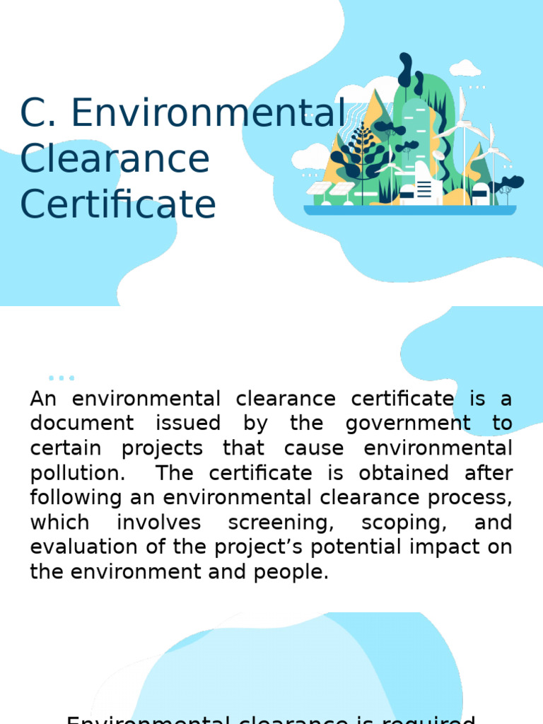 C. Environmental Clearance Certificate | PDF | Environmental Impact ...