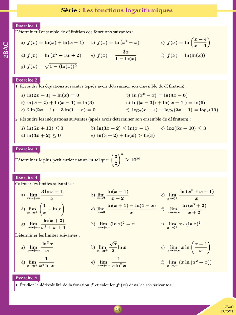 Série de Logarithme | PDF