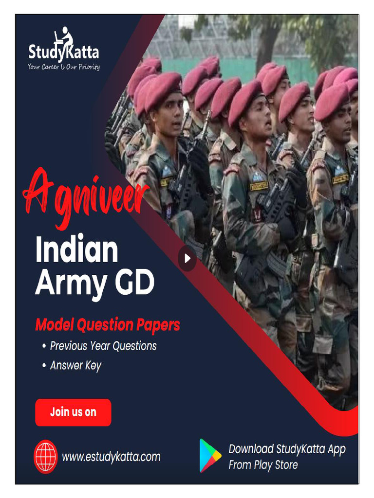 Indian Army Agniveer Practice Question Paper 1-StudyKatta | PDF