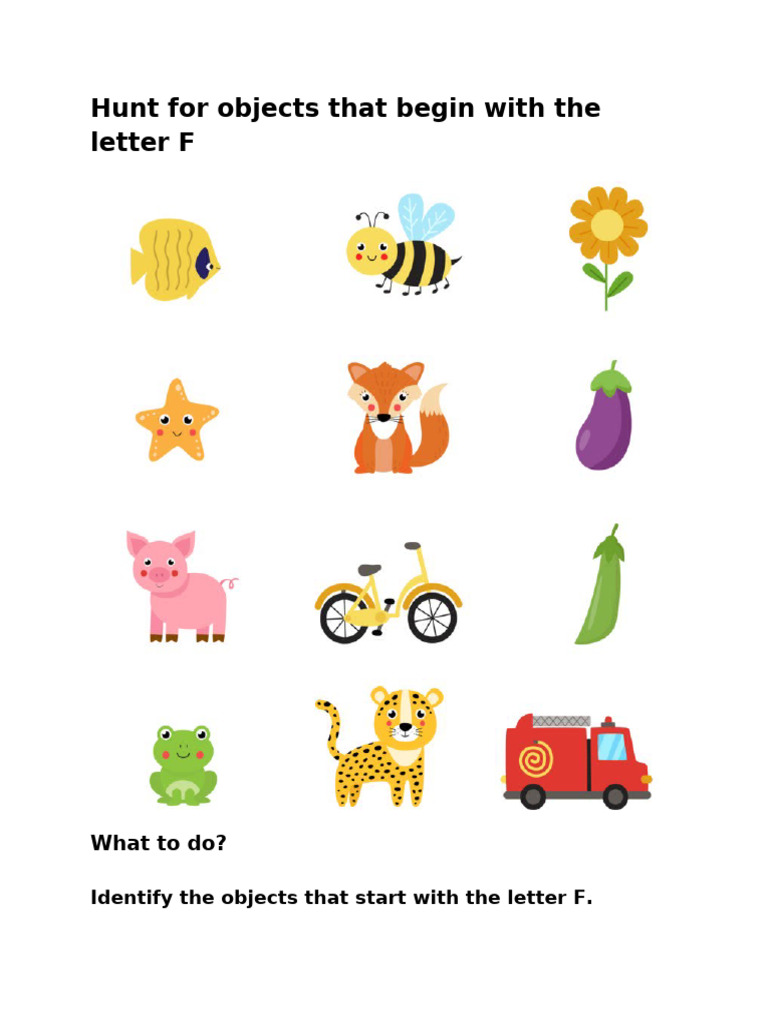 Identify The Objects F Eng Literacy Puzzle | PDF