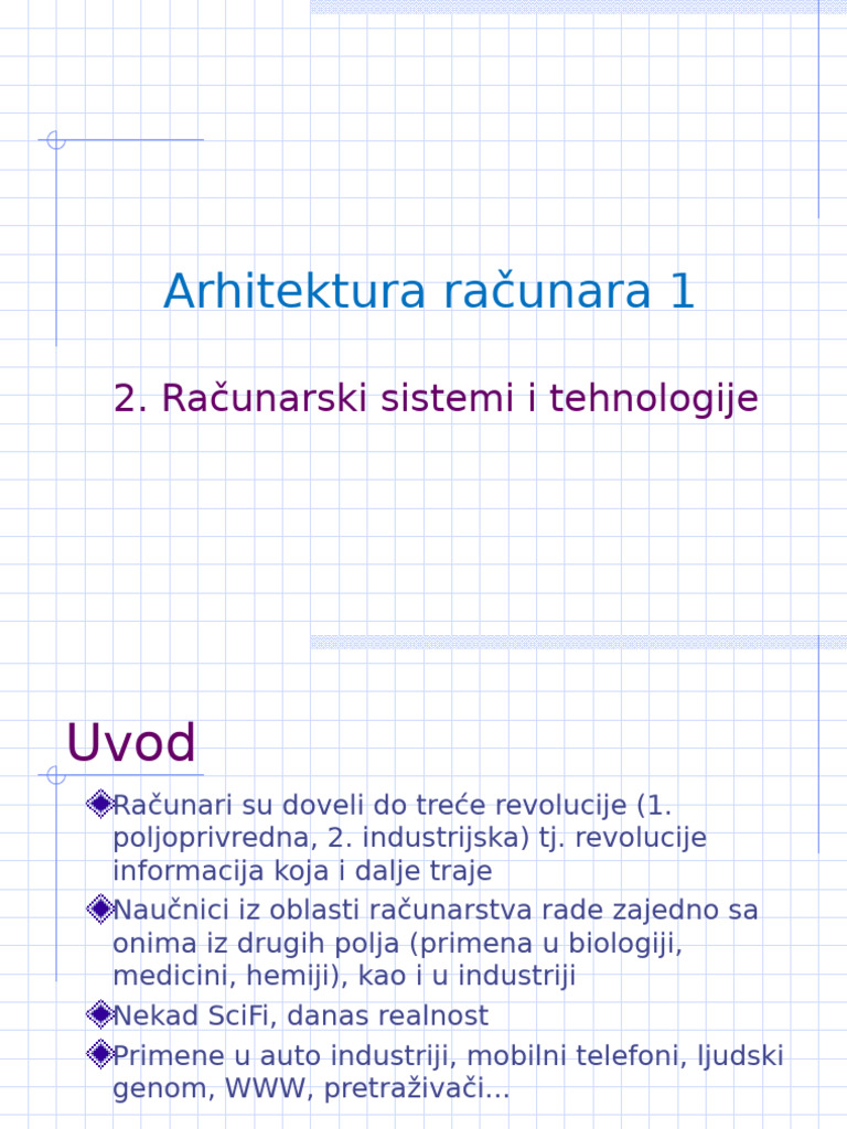 AR1 - Računarski Sistemi I Tehnologije | PDF