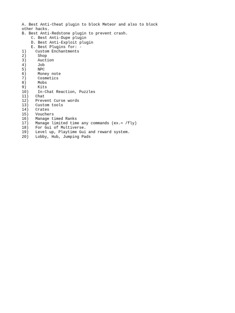 My Plugin Requirment | PDF