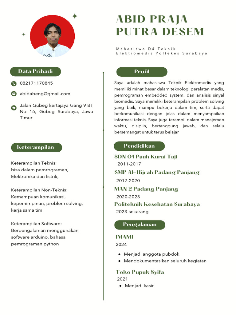 CV_Abid Praja Putra Desem | PDF